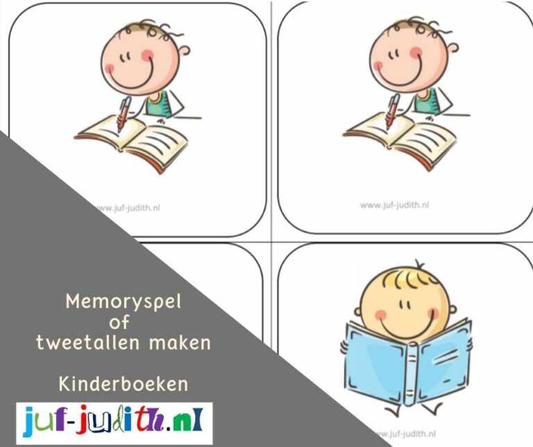 Memoryspel en tweetallen maken - Kinderboeken - Juf-Judith.nl