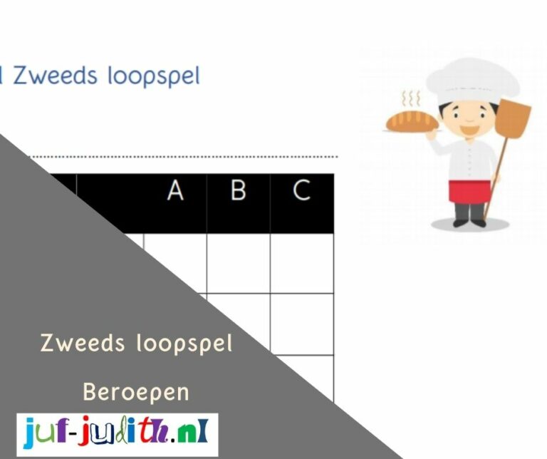 Zweeds loopspel - beroepen - Juf-Judith.nl
