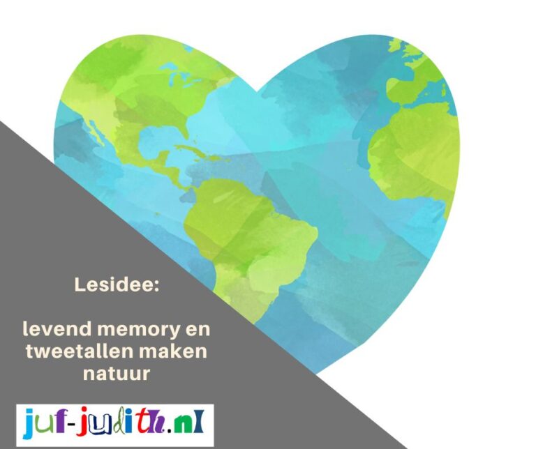 Levend memory en tweetallen maken - natuur - Juf-Judith.nl